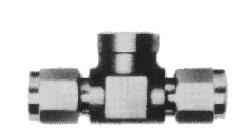 BRANCH TEE FEMALE FLARELESS STAINLESS STEEL 8MMXPT1/4 - IMPA 734388