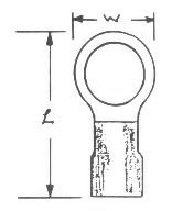 TERMINAL LUG INSULATED EYELET 1.25MM2 HOLE DIA 4MM RED - IMPA 794521