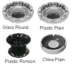 ASH TRAY PLASTIC RONSON INDIVIDUAL 99MM DIAM - IMPA 174314