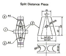 SPLIT DISTANCE PIECE FOR 16MM MANILA ROPE IMPA 232043