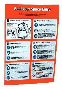 POSTER ENCLOSED SPACE ENTRY 480X330MM - IMPA 331506