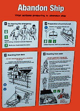 POSTER ABANDON SHIP 480X330MM - IMPA 331516