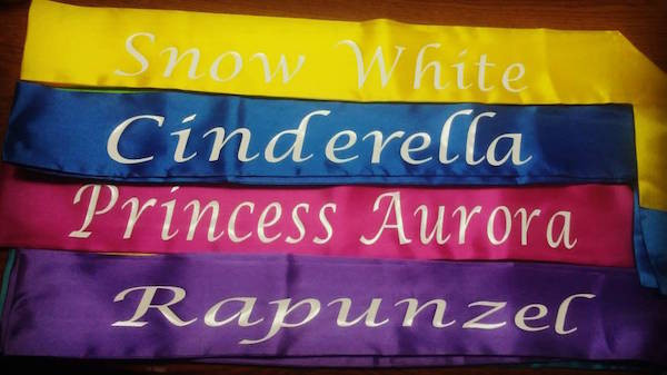 Custom Pageant Wedding Yellow Satin Sashes 60" 6861 (Fonts in Picture ...