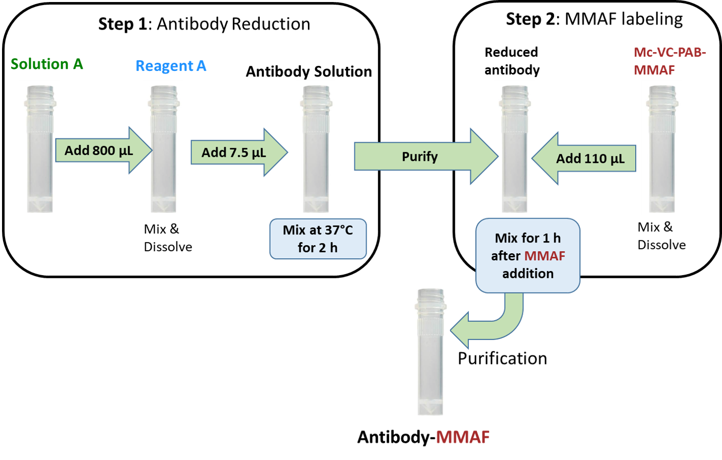 Antibody MMAF Conjugation Kit with VC-PAB Linker