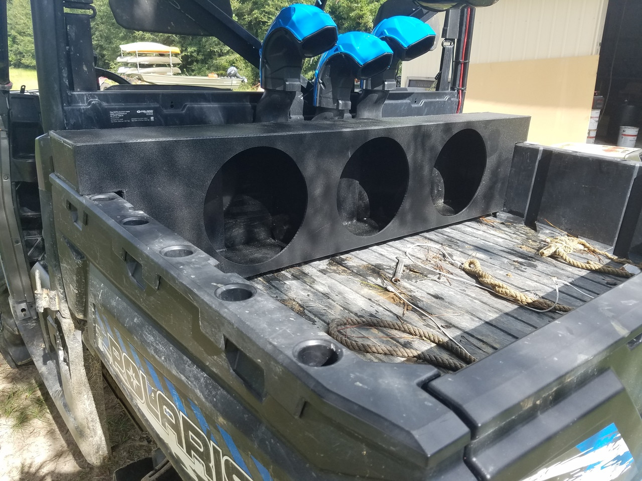 Polaris Ranger Bed Box Sealed Subwoofer Box Sound Off Audio Inc