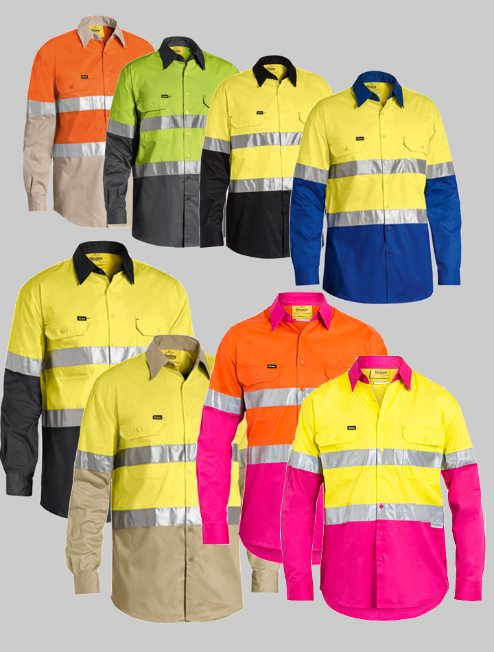 Bisley 3M Taped Cool Hi Vis Light Weight Shirt - Real Men Wear Pink