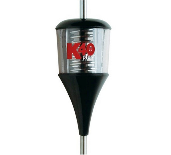 K40 Black & Clear Trucker Center Load CB Antenna With Chrome Coil Plus ...
