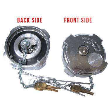 Freightliner 1/4 Turn Style Chrome Locking Fuel Cap - Raney's Truck Parts
