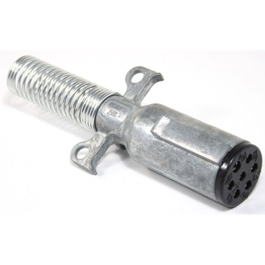 Zinc 7 Pin Plug with Cable Guard By Phillips - Raney's Truck Parts