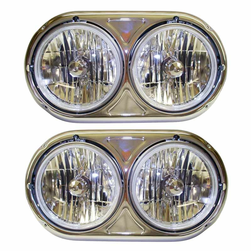 Kenworth W900A Peterbilt 359 Dual Round Headlight Assembly - Raney's ...