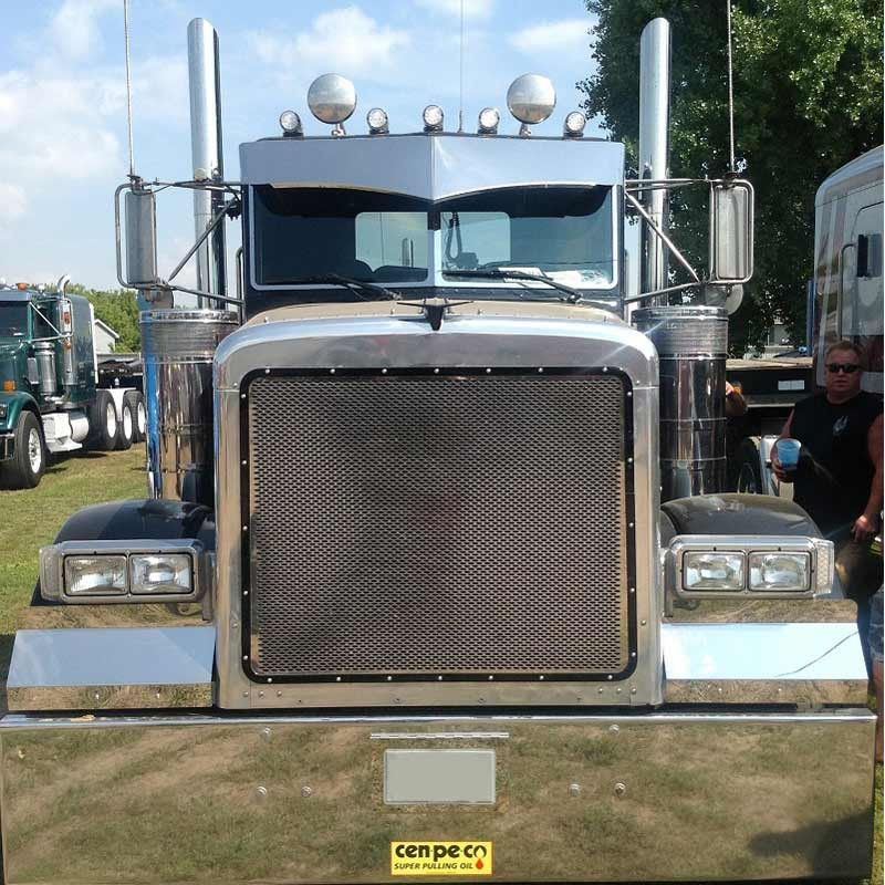 Peterbilt 14" Wicked Drop Visor By Valley Chrome - Raney's Truck Parts