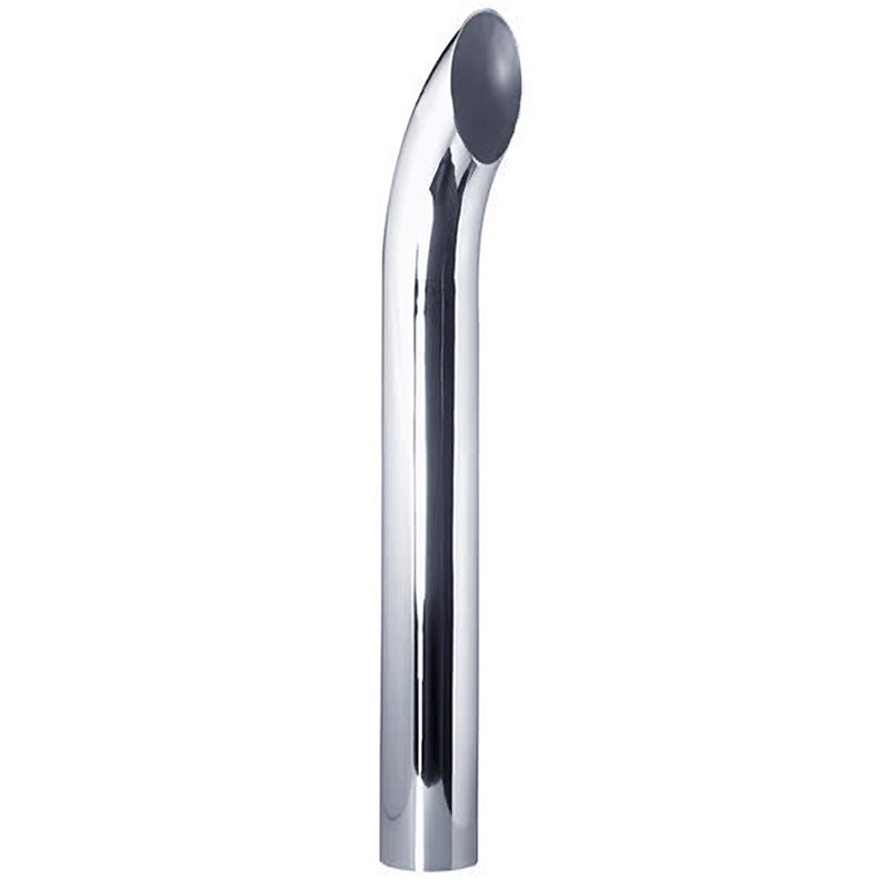 Chrome Exhaust Stack Curved Extension 5 Od Plain Bottom Raneys Truck Parts