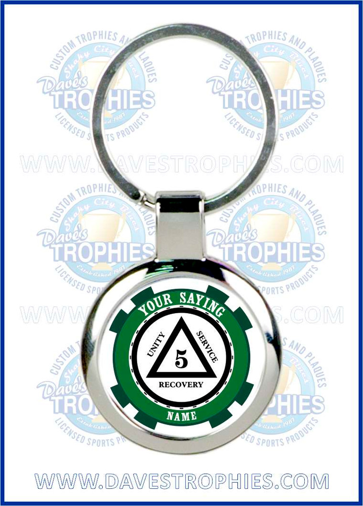 Custom Narcotics Anonymous Sobriety Keychain - Daves Trophies