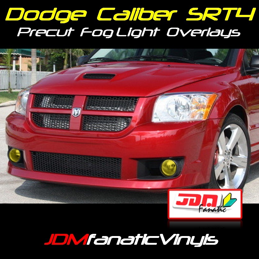 07-10 Dodge Caliber SRT4 Precut Yellow Fog Light Overlays Tint