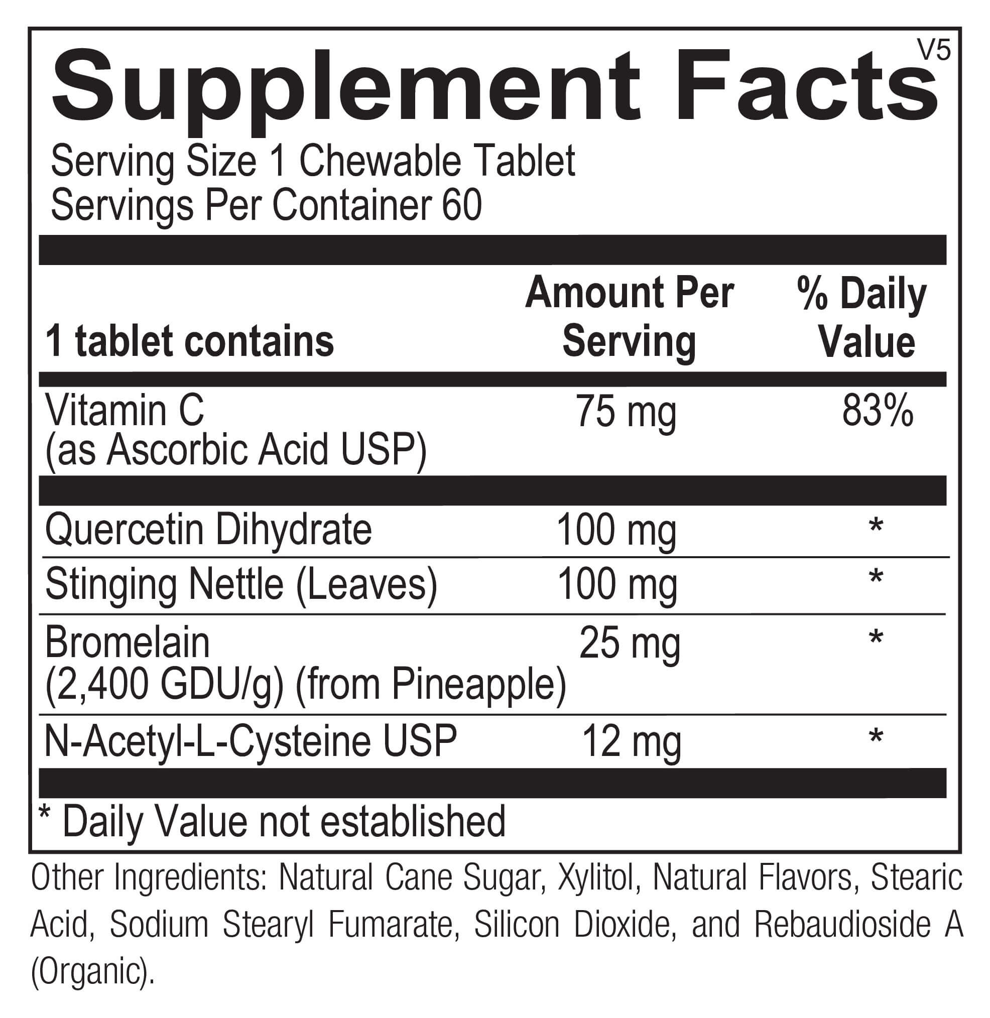 Ortho Molecular D-Hist Jr. - 60 Chewable Tablets|Oakway Naturals