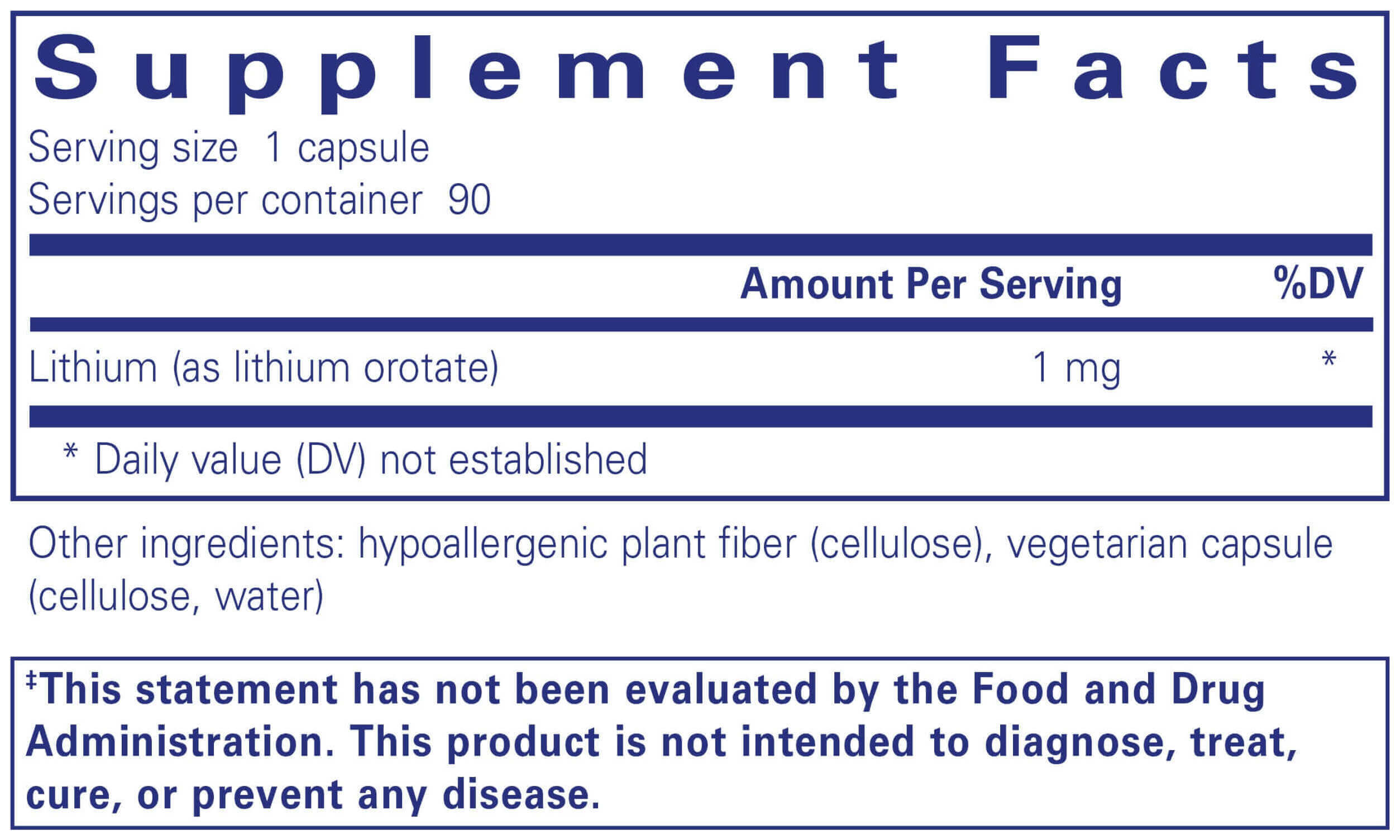 Pure Encapsulations Lithium (orotate)|Oakway Naturals
