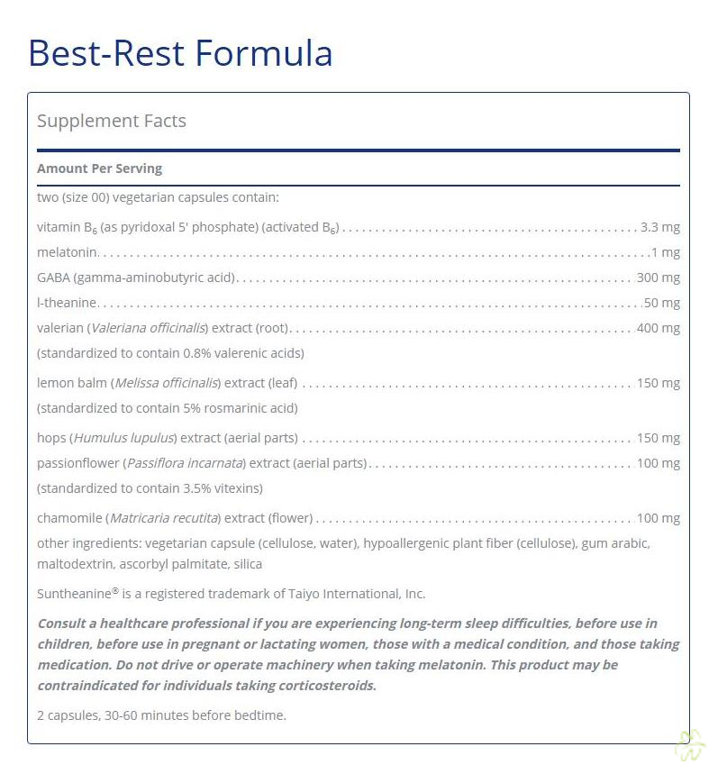 Pure Encapsulations Best-Rest Formula|Oakway Naturals