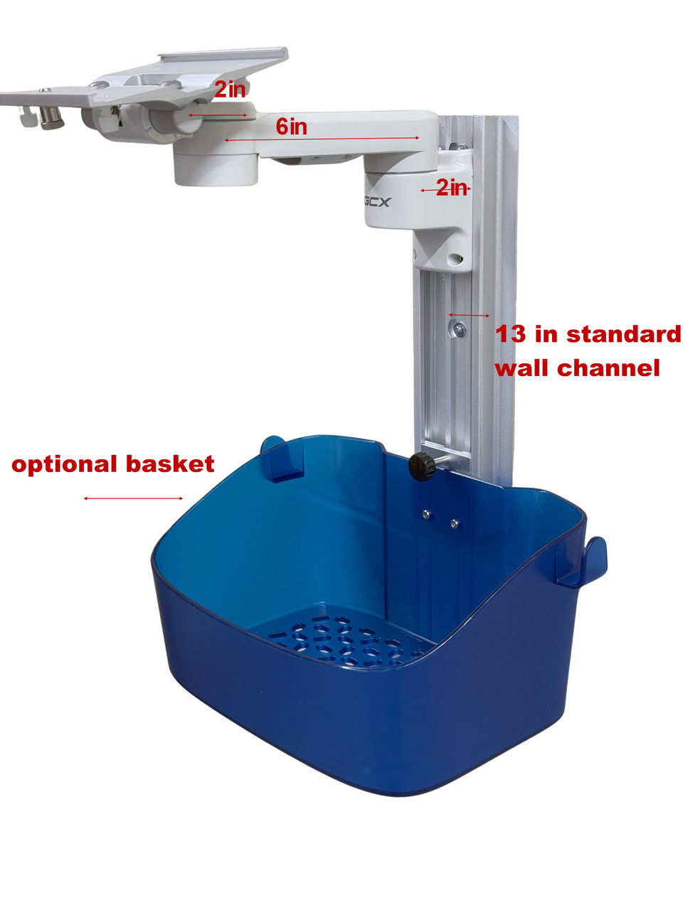 GCX WALL MOUNT FOR MEDICAL MONITOR , Medium SWIVEL ARM , WITH CHOICE OF ...