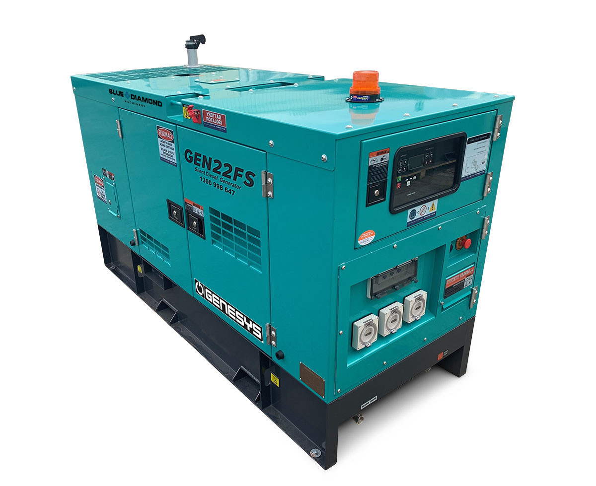 22 kVA Diesel Generator - 240V Mine Spec | Blue Diamond Machinery