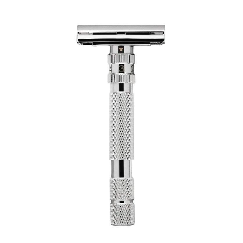 Rockwell Model T White Chrome Adjustable Razor
