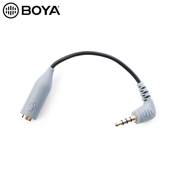 BOYA BY-CIP2 Smartphone Adapter (3.5mm Female TRS to 3.5mm Male TRRS)