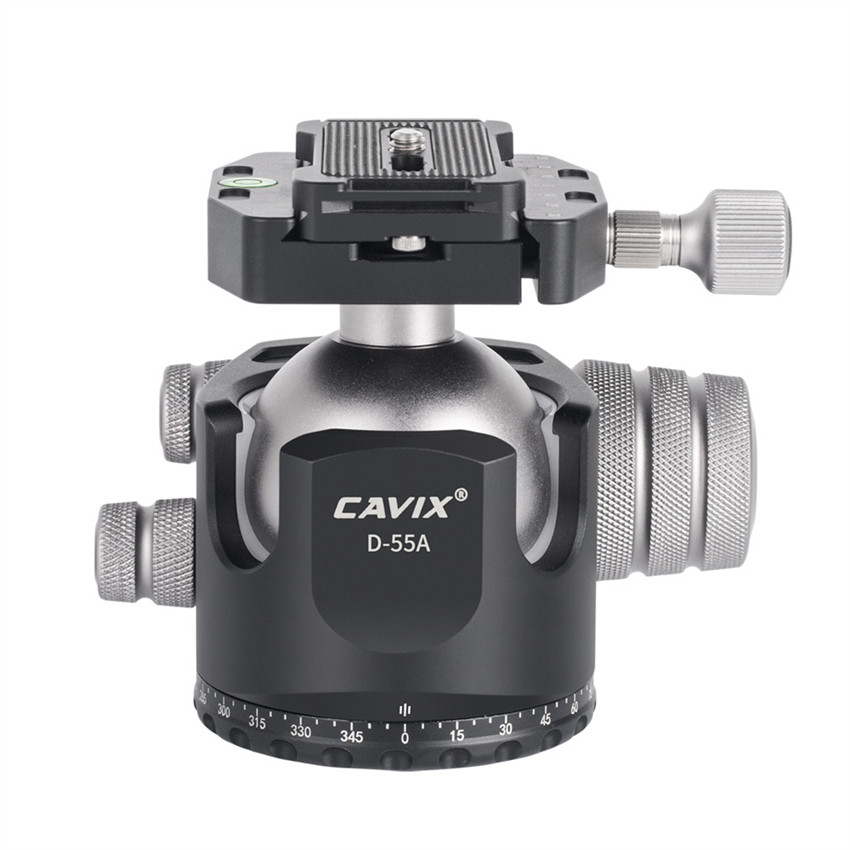 Cavix D-55A+CL-70N Low Profile Panorama Ball Head