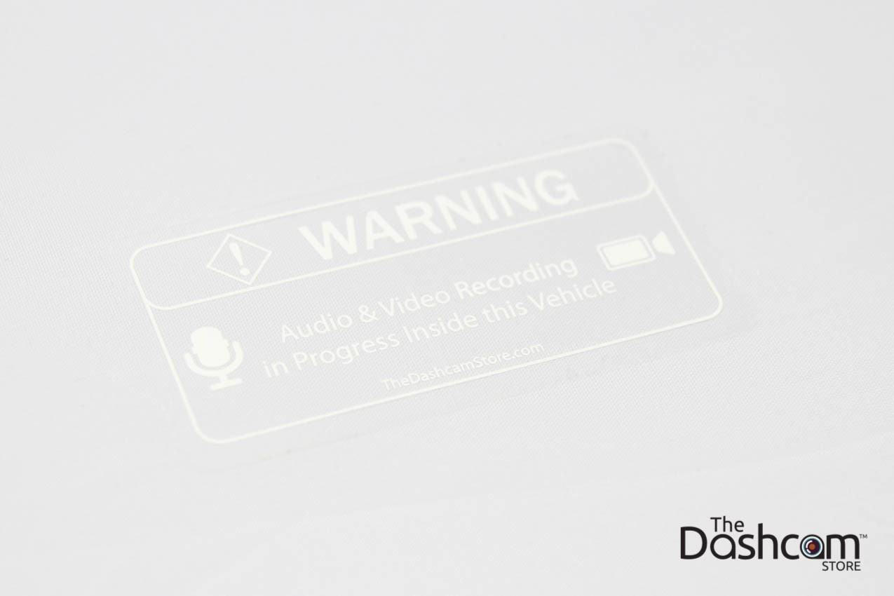 Transparent Warning Sticker | Audio & Video Recording In Progress