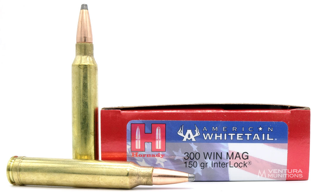 Hornady American Whitetail .300 Win Mag 150gr InterLock SP Ammo - 20 ...