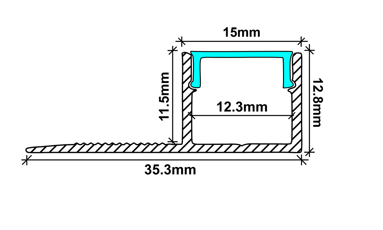 Plaster Recessed One Sided Flange Aluminium LED Profile - VOLKA ...