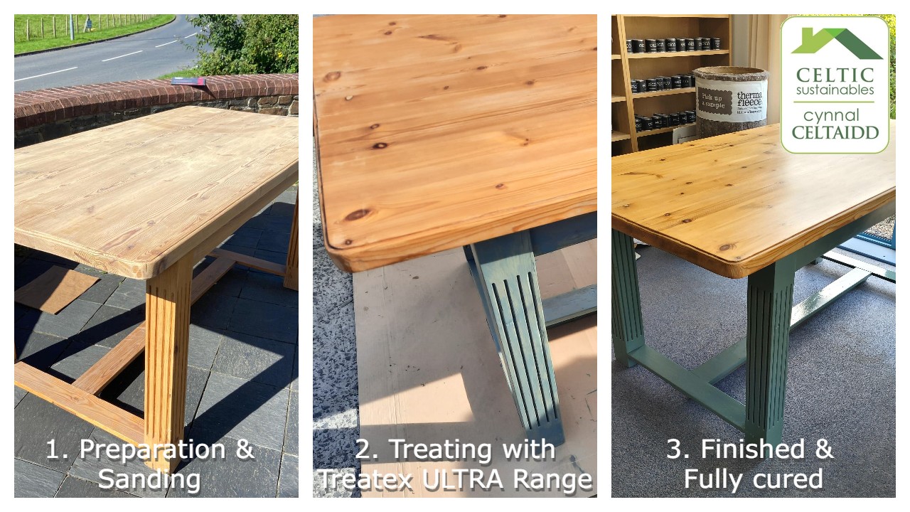 Wooden Table Makeover with Treatex - Celtic Sustainables