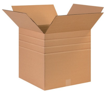 17" x 17" x 17" Multi-Depth Corrugated Cardboard Shipping Boxes 25/Bundle