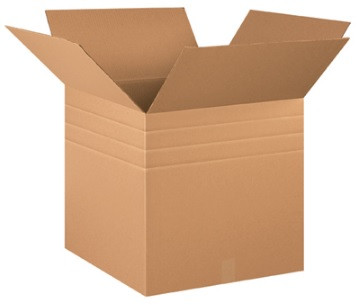 20" x 20" x 20" Heavy-Duty Multi-Depth Corrugated Cardboard Shipping ...