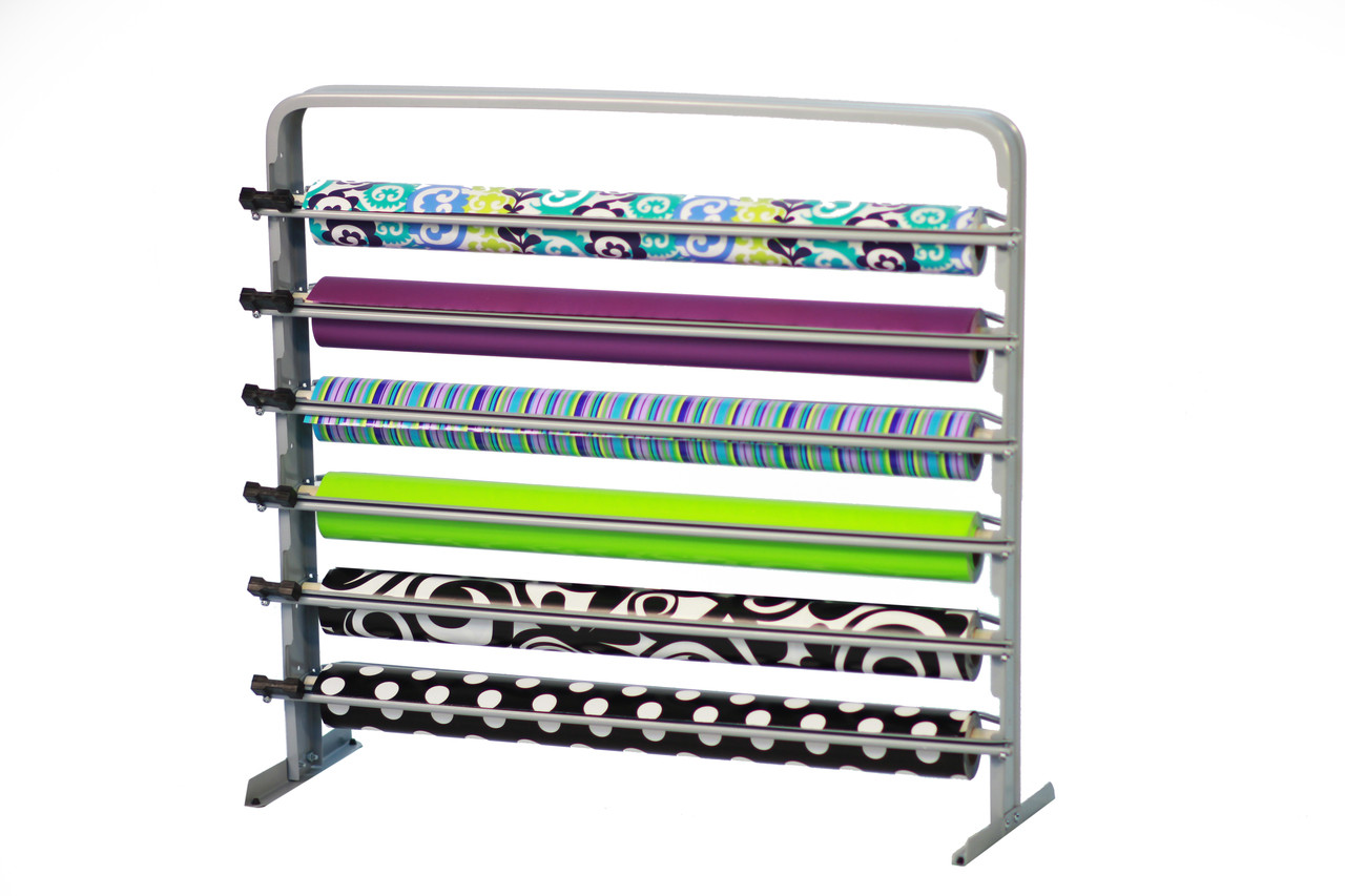 24 Six Roll Wrapping Paper Cellophane Roll Dispenser Cutter Organizer 24-six-roll-wrapping-paper-cellophane-roll-dispenser-cutter-organizer