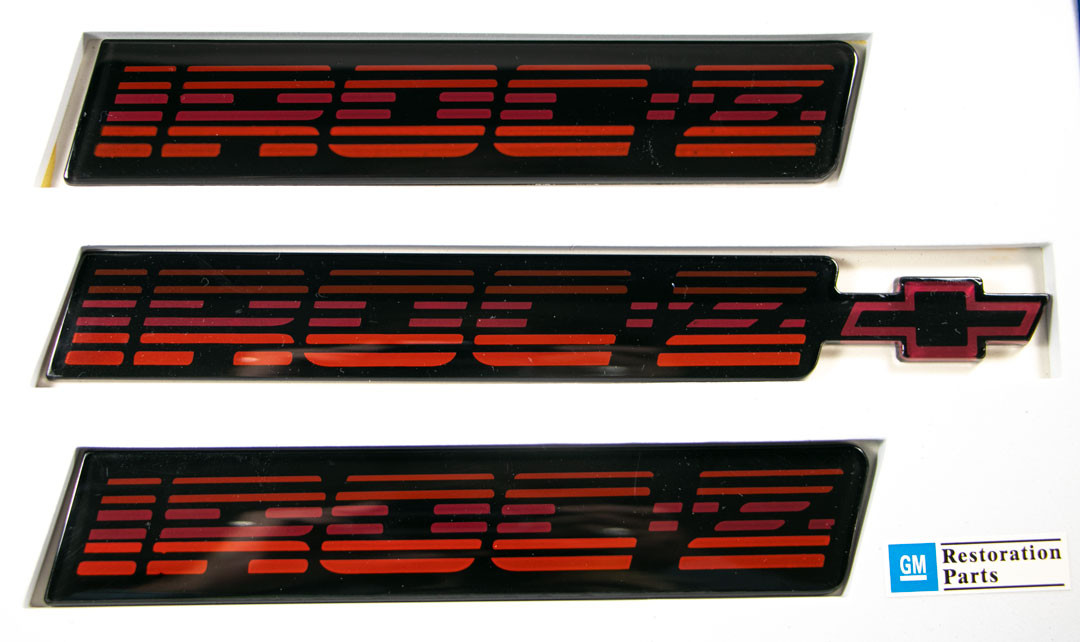 1988-90 Camaro IROC-Z Red Emblems, GM Restoration Reproduction - Hawks ...