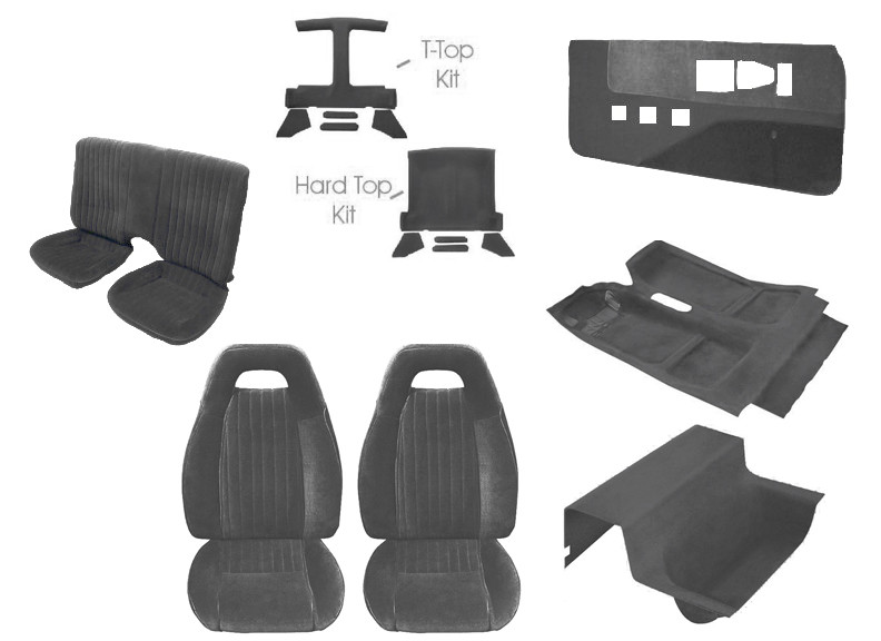 82-84 Firebird PMD Style Gray Cloth Interior Kit - Hawks Third Generation