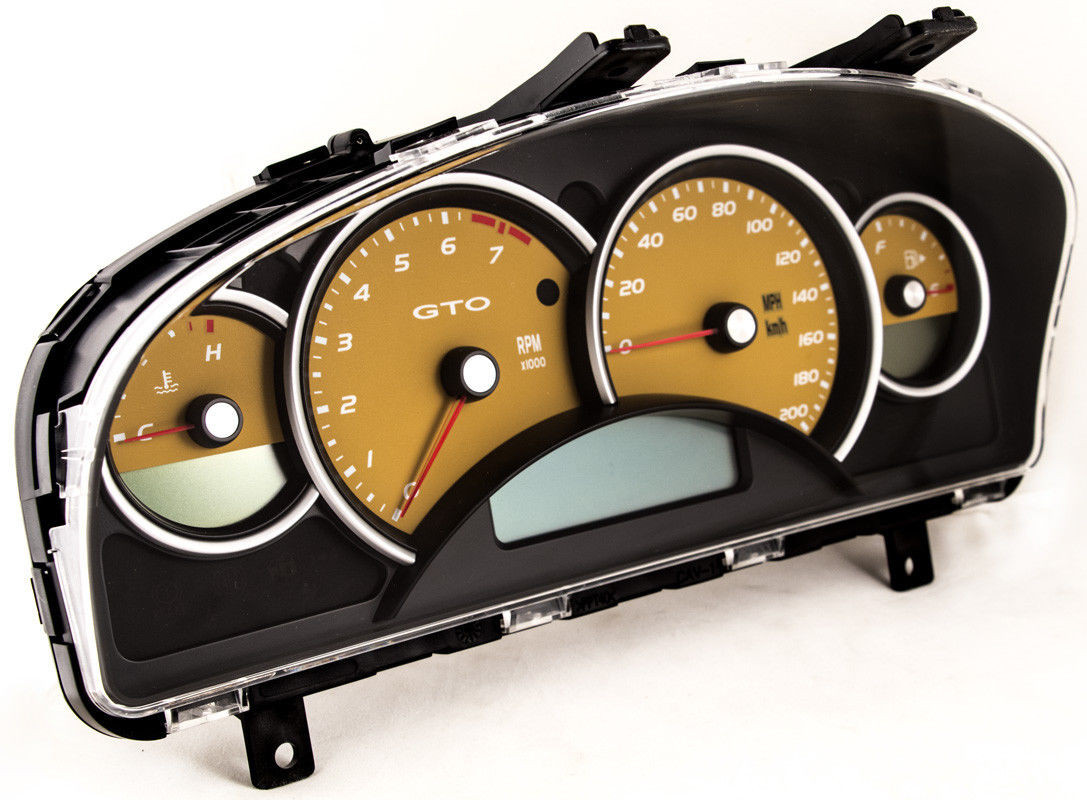 04-06 Pontiac GTO Holden Monaro 200mph Instrument Gauge Cluster Devil Yellow 92172959 - Hawks ...