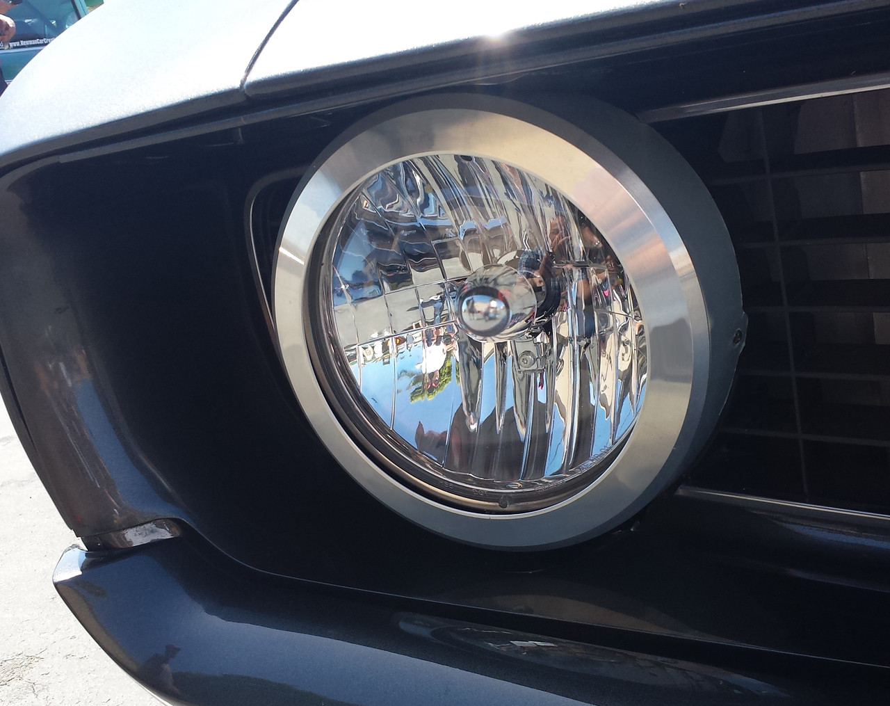 1969 Camaro Headlight Bezels Smooth Style, Pair - Hawks Third Generation