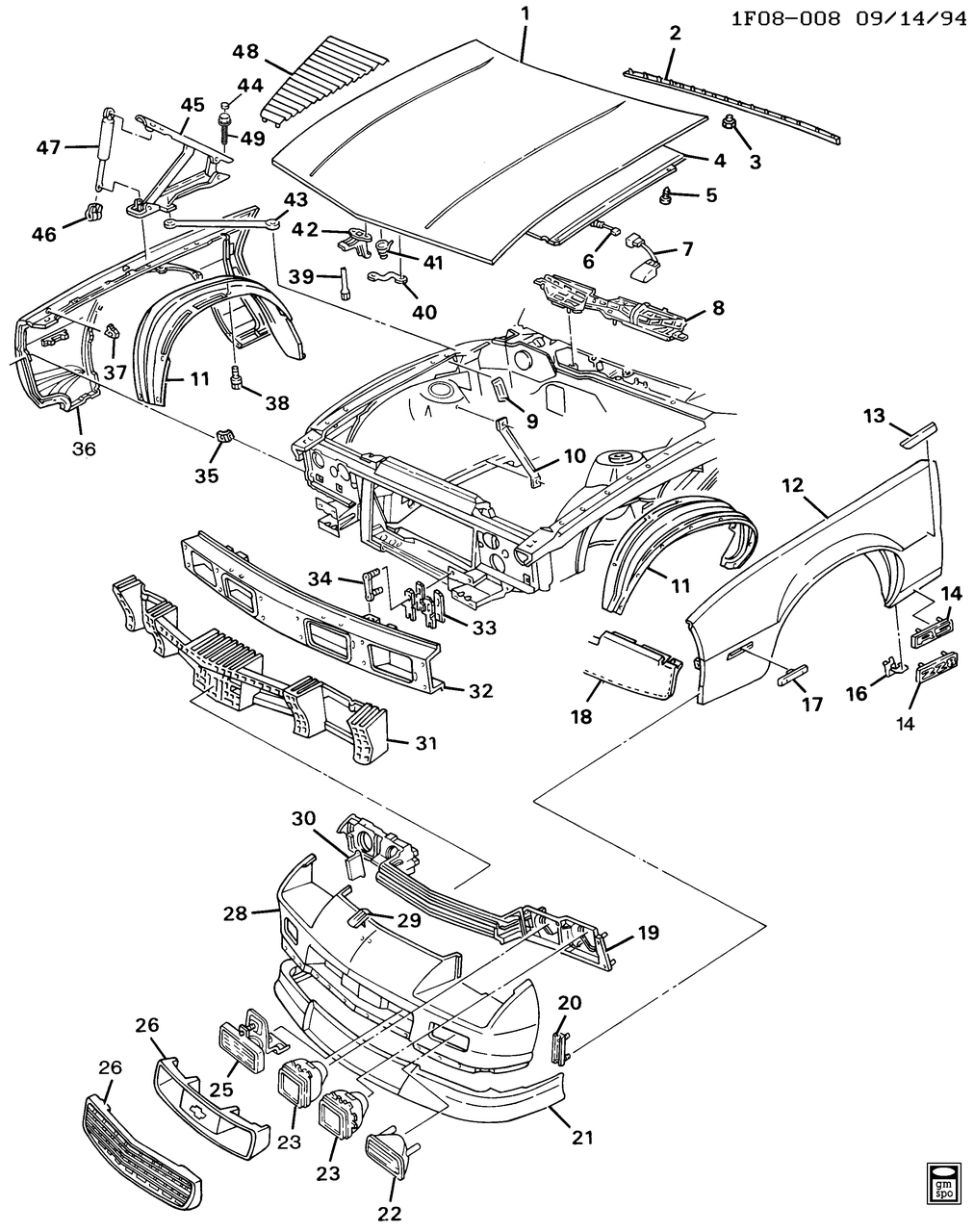 82-92 Camaro Fender to Front Radiator Support Bracket USED - Hawks ...