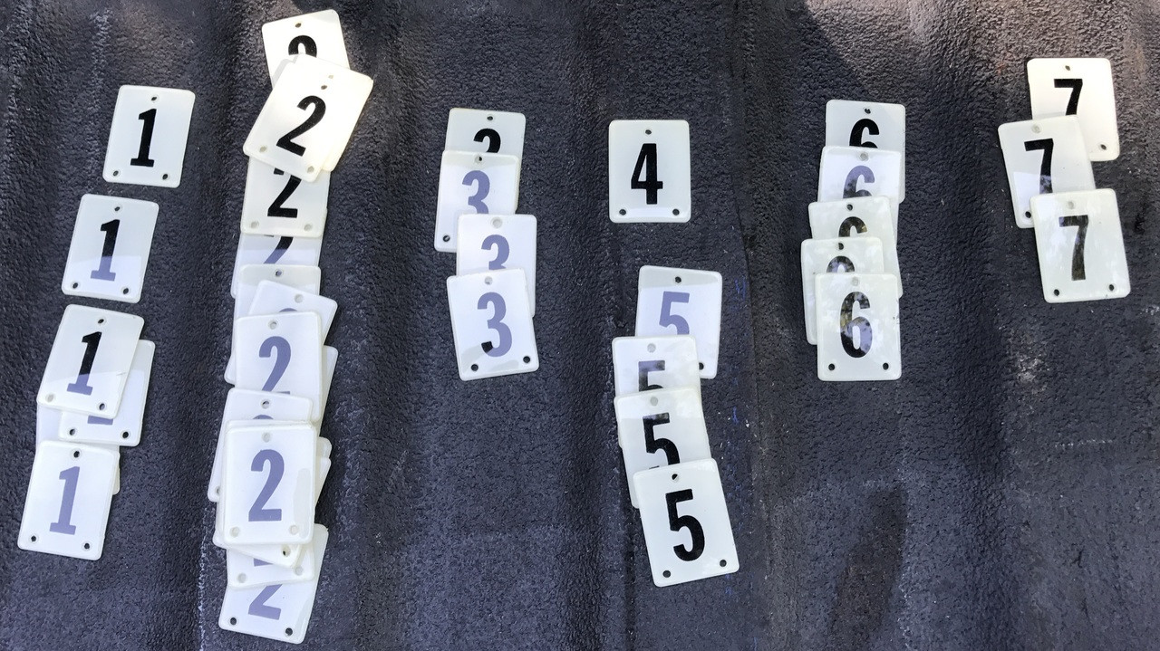 NOS Numbers 1-7 possibly for Gottlieb Roto Target - Arcade Adventures