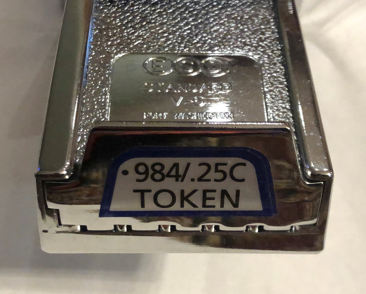 ESD .984 / .25C TOKEN Coin Chute - Arcade Adventures