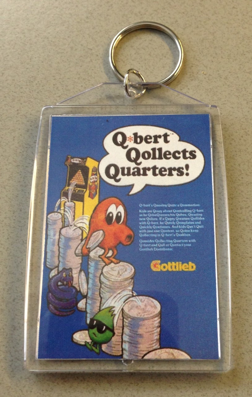 Gottlieb Q*BERT Key Chain Flyer - Arcade Adventures