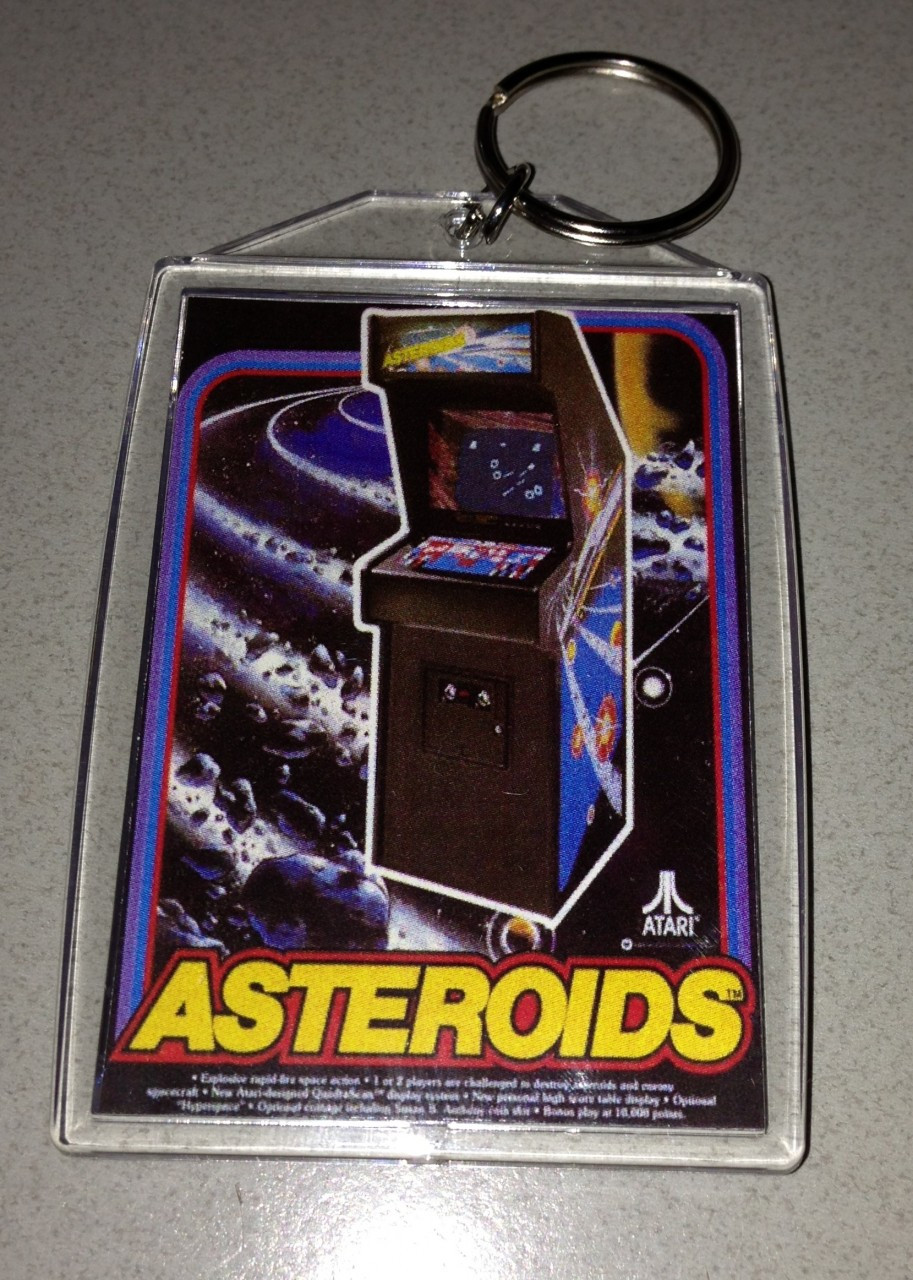 Atari ASTEROIDS Key Chain Flyer - Arcade Adventures