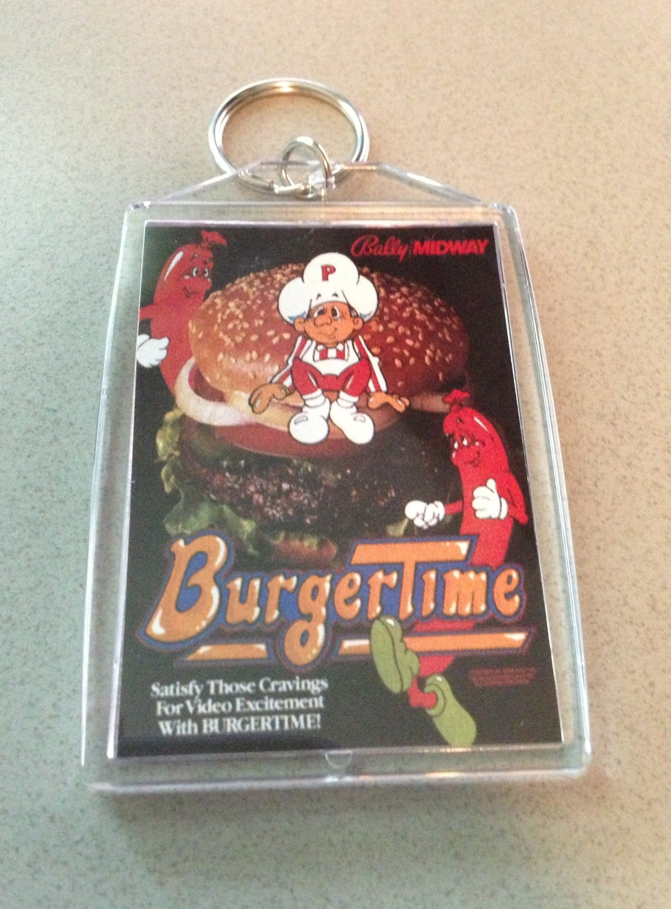 Bally / Midway BURGERTIME Key Chain Flyer - Arcade Adventures