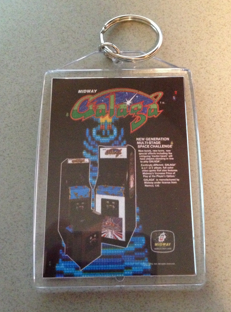 Midway GALAGA Key Chain Flyer - Arcade Adventures