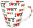 I Love NY White/ White Inside Full Print All Over Java Mug