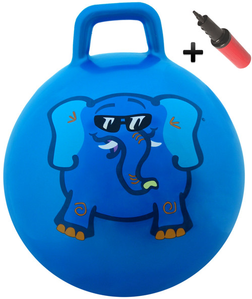 Blue ELEPHANT FACE & TOOSHIE Hoppity Hop Ball: Ages 7-9 (large)