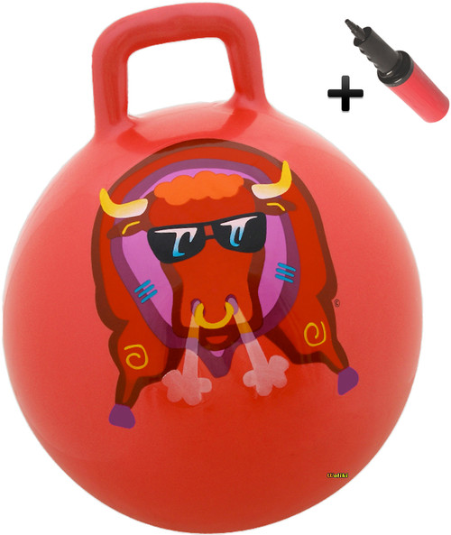Red BULL FACE & TOOSHIE Hoppity Hop Ball: Ages 7-9 (large)