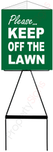Triangle Lawn Sign PLEASE KEEP OFF THE LAWN - Property Signs