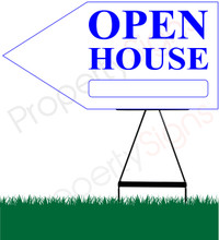 Open House Left Arrow Pointer Sign