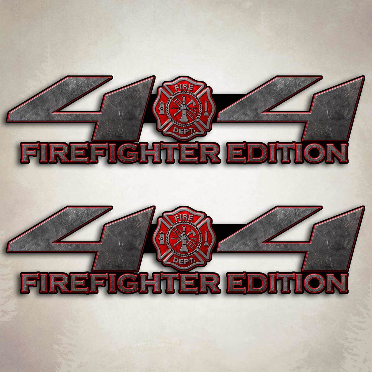 Firefighter Edition Truck Decals | 4x4 Fire Department Stickers